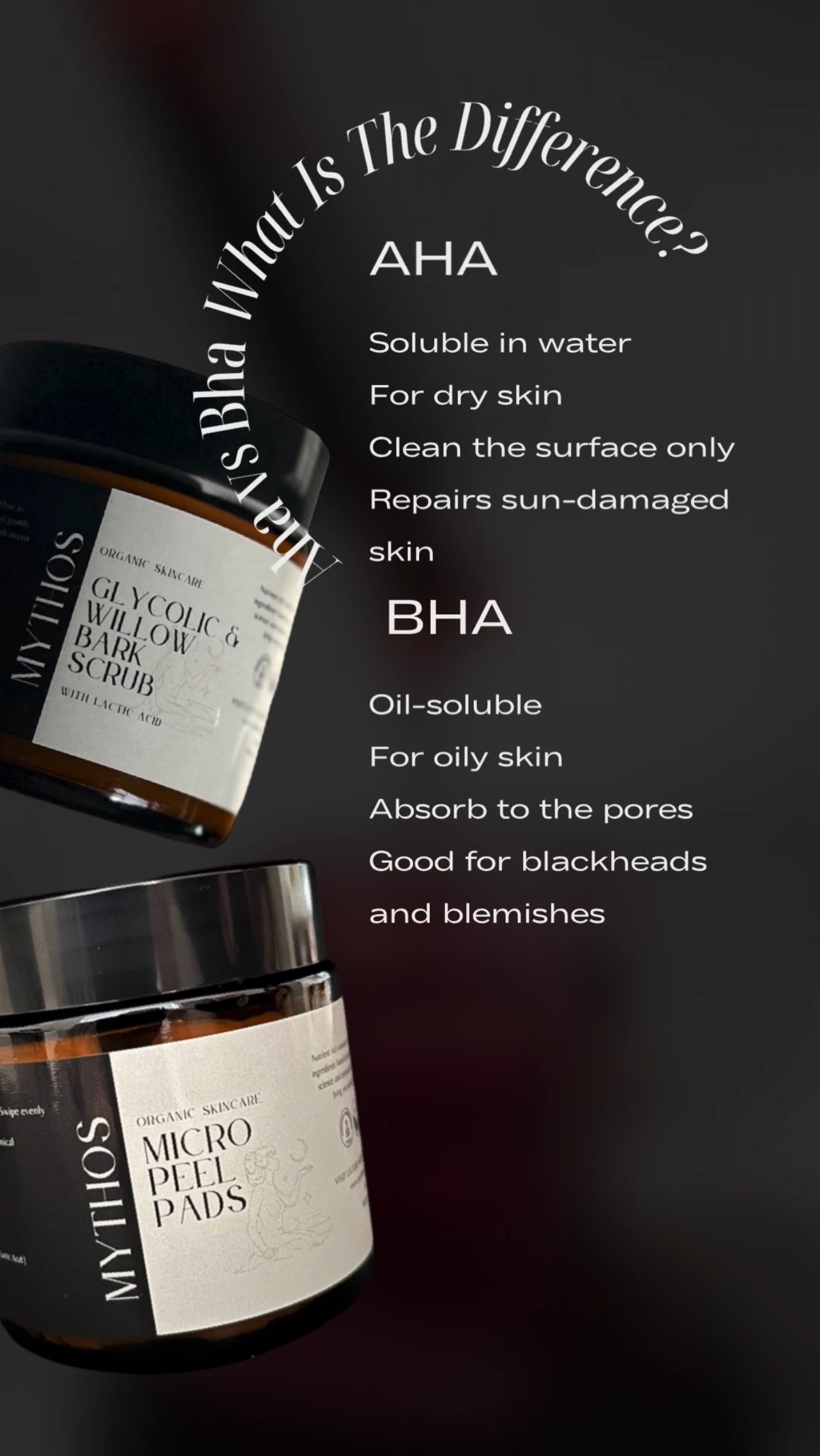 AHA vs. BHA: Understanding the Differences for Radiant Skin – Mythos ...